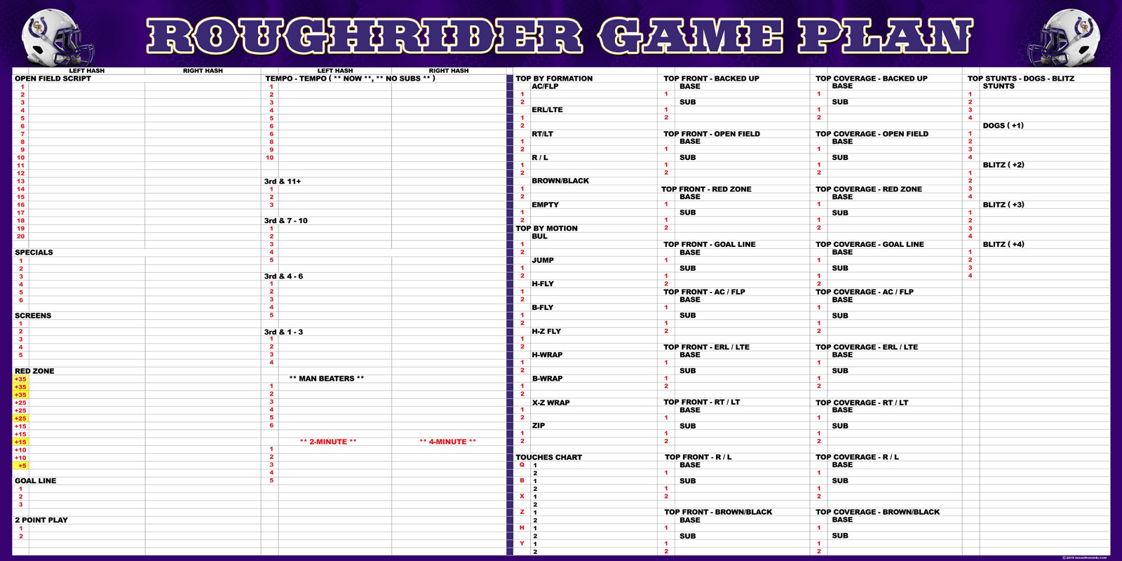Game Planning Boards